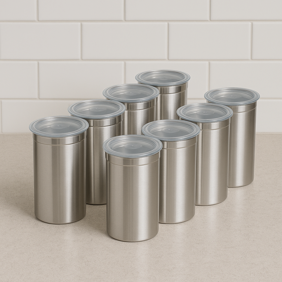 Steel Containers With Transparent Lid (1000 ml) – Hey Shoppers