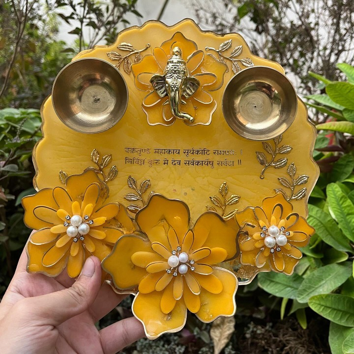 3D Flower Pooja Thali — Hey Shoppers